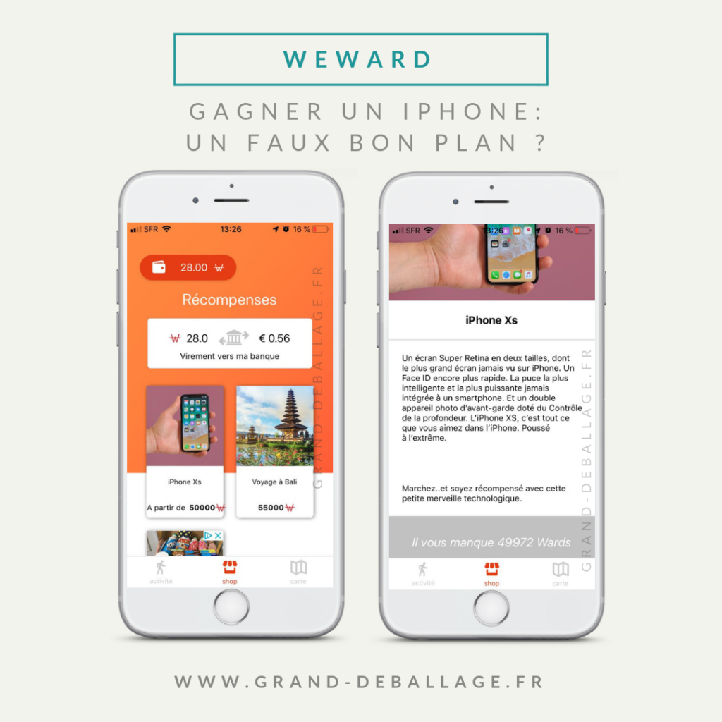 Mon avis sur WEWARD : l'application qui vous paye pour marcher