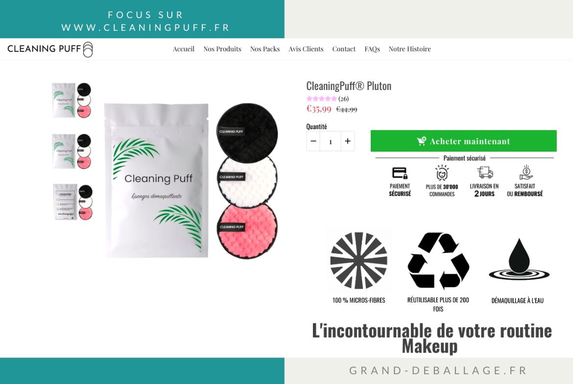 Mon avis sur la marque Cleaning Puff • Grand Déballage