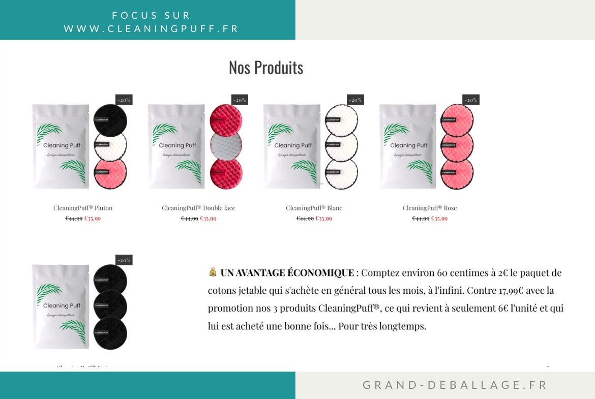 Mon avis sur la marque Cleaning Puff • Grand Déballage