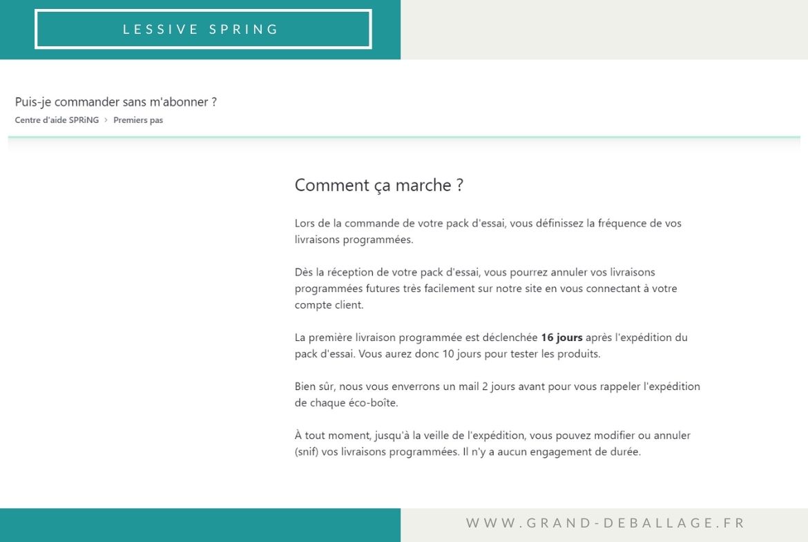 Mon avis sur SPRING (lessive)